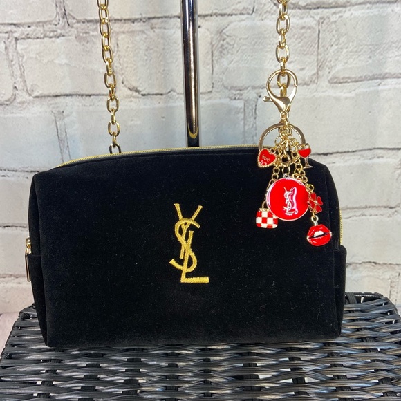Yves Saint Laurent | Bags | Ysl Beauty Line Pouch Crossbody With ...